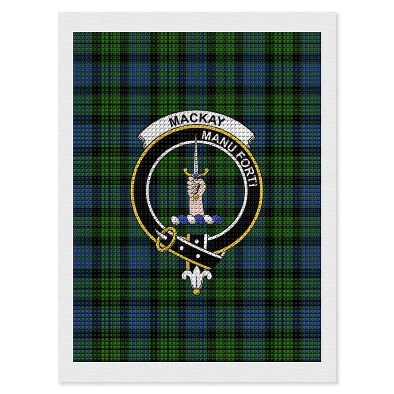 Diamond Picture 5D Paint Mackay Modern Tartan Clan Badge Full Drill ...