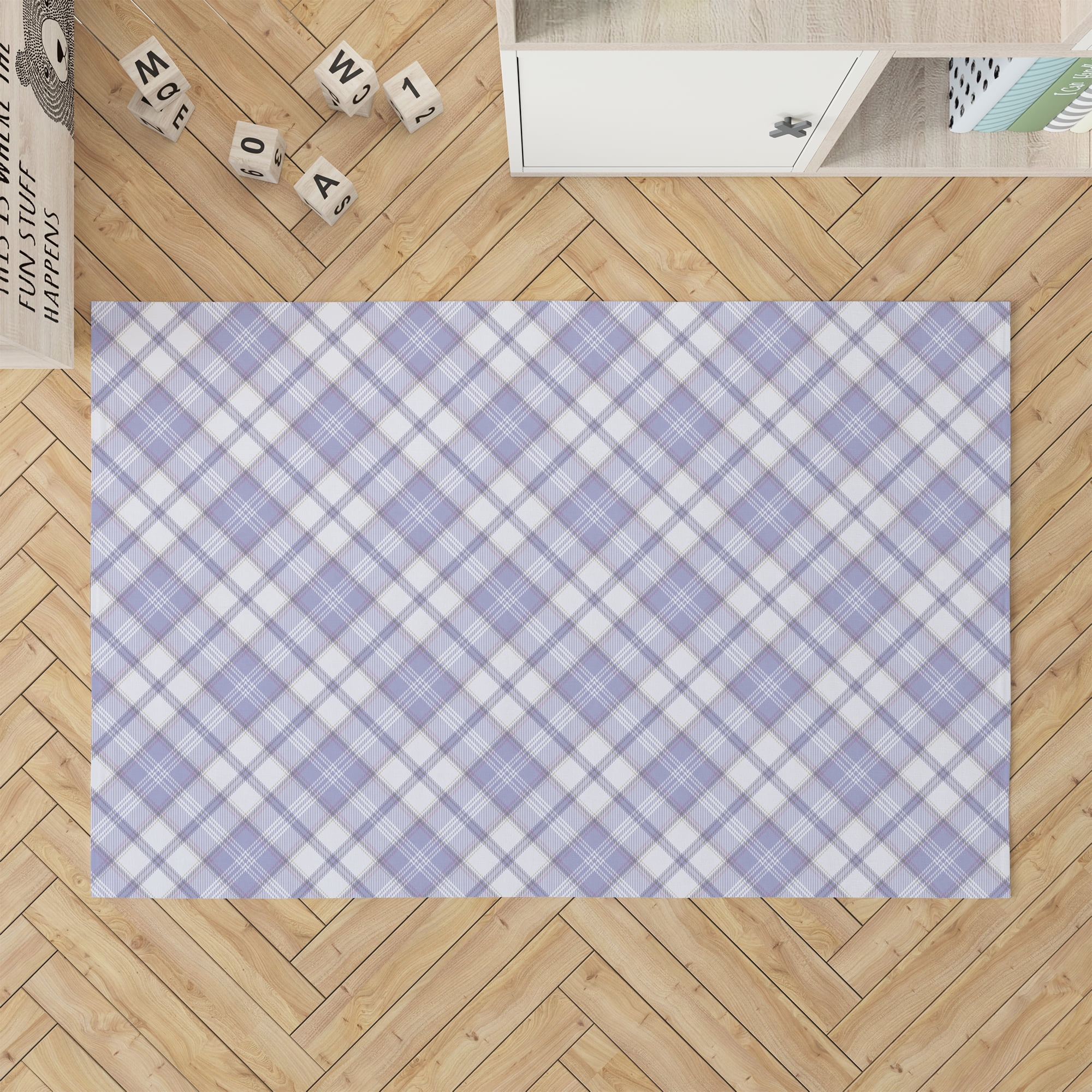 Diamond Plaid Purple Kids Play Mat - Walmart.com