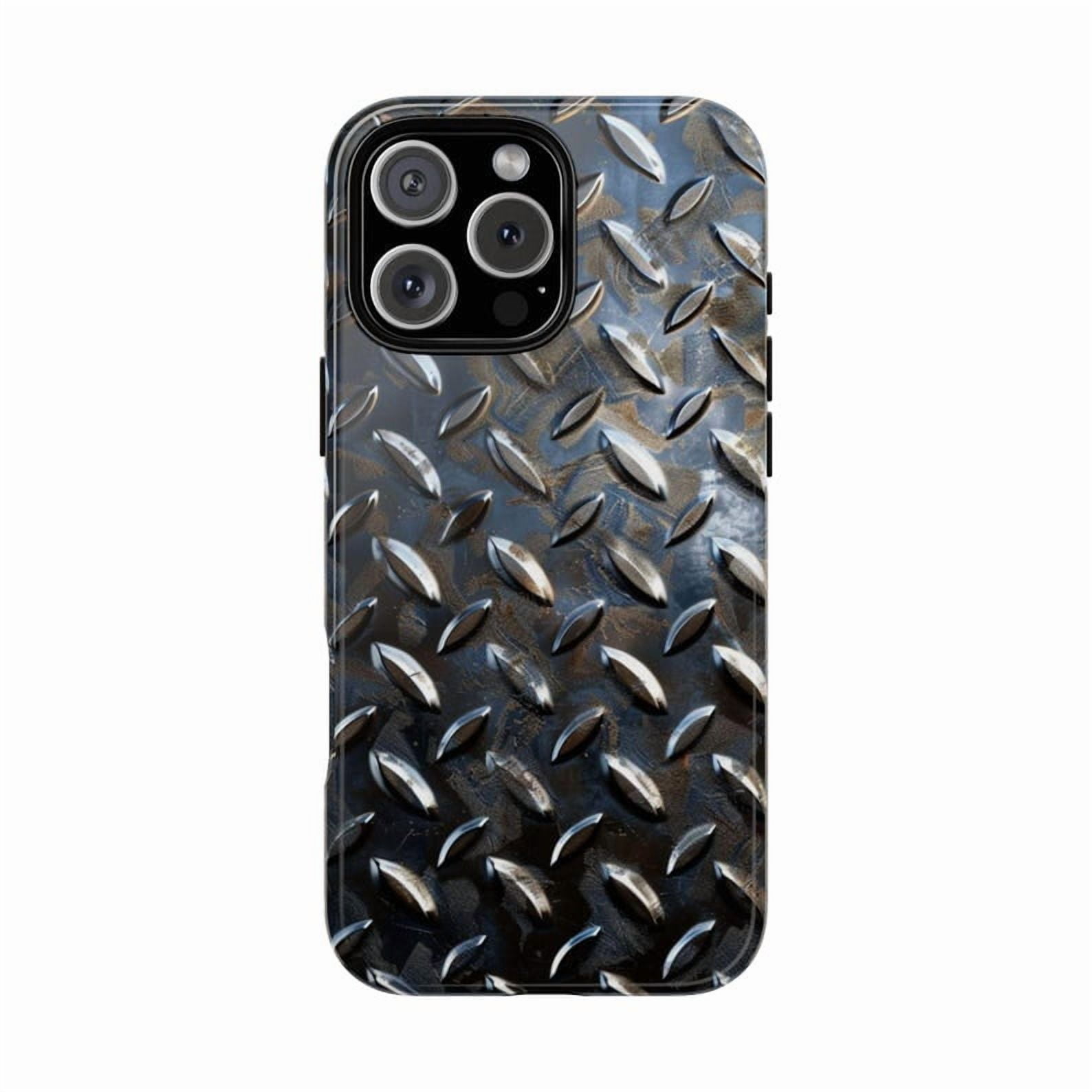 Diamond Plate Steel Sheet Industrial Texture Art Phone Case with iPhone ...