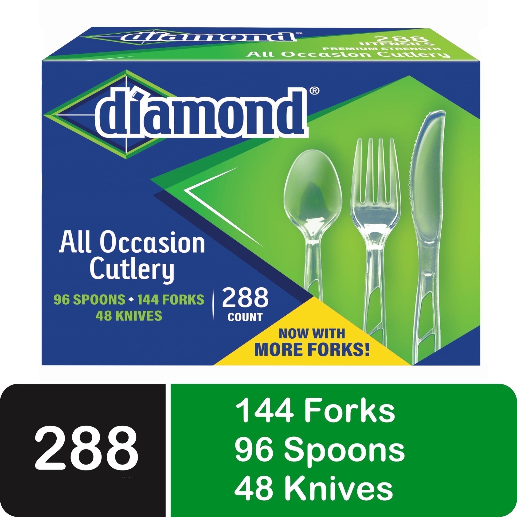 Diamond Disposable Tableware in Paper & Plastic - Walmart.com