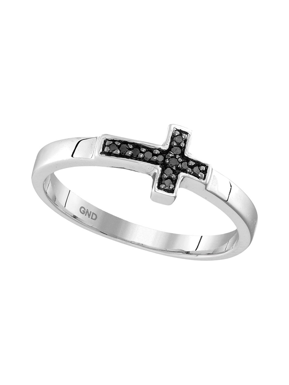 Diamond Princess Sterling Silver Womens Round Black Color Enhanced ...