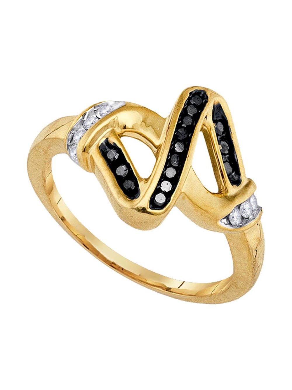 Diamond Princess Sterling Silver Womens Round Black Color Enhanced ...