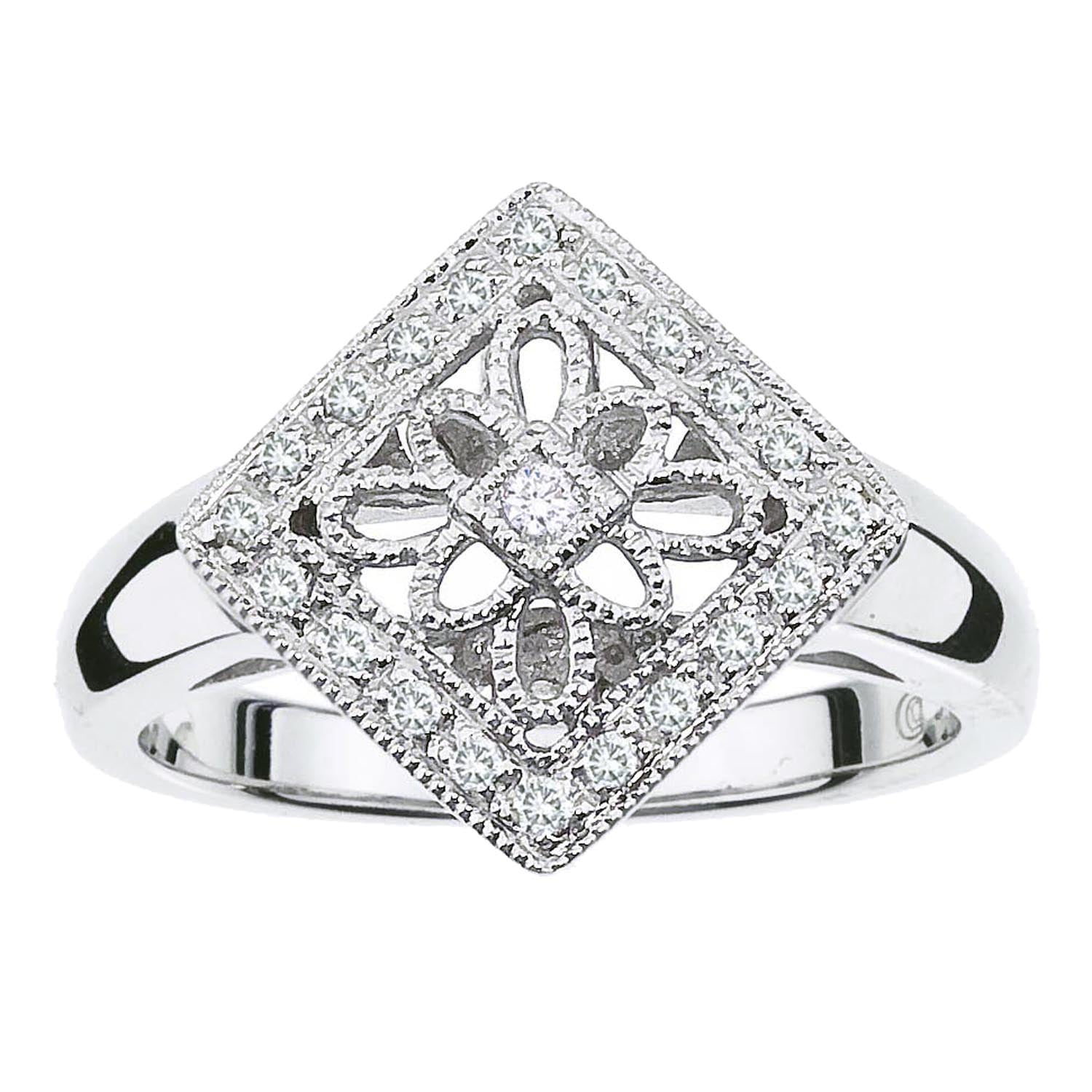 Diamond Promise Ring in Sterling Silver - Walmart.com