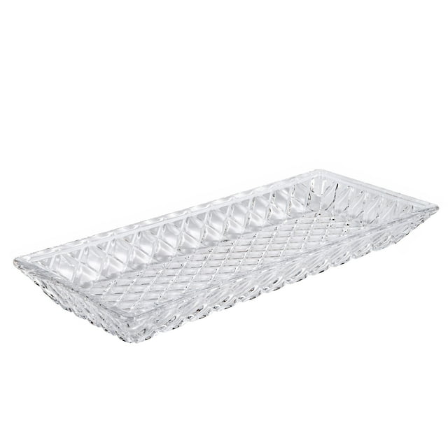 Diamond Relief Glass Rectangular Serving Platter - Walmart.com
