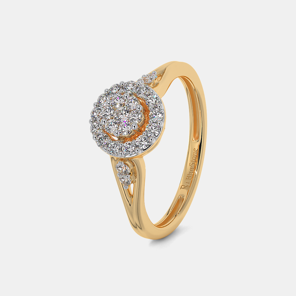 Diamond Ring In 18k Yellow Gold 3.31 Gram With 0.303 Diamonds - Walmart.com