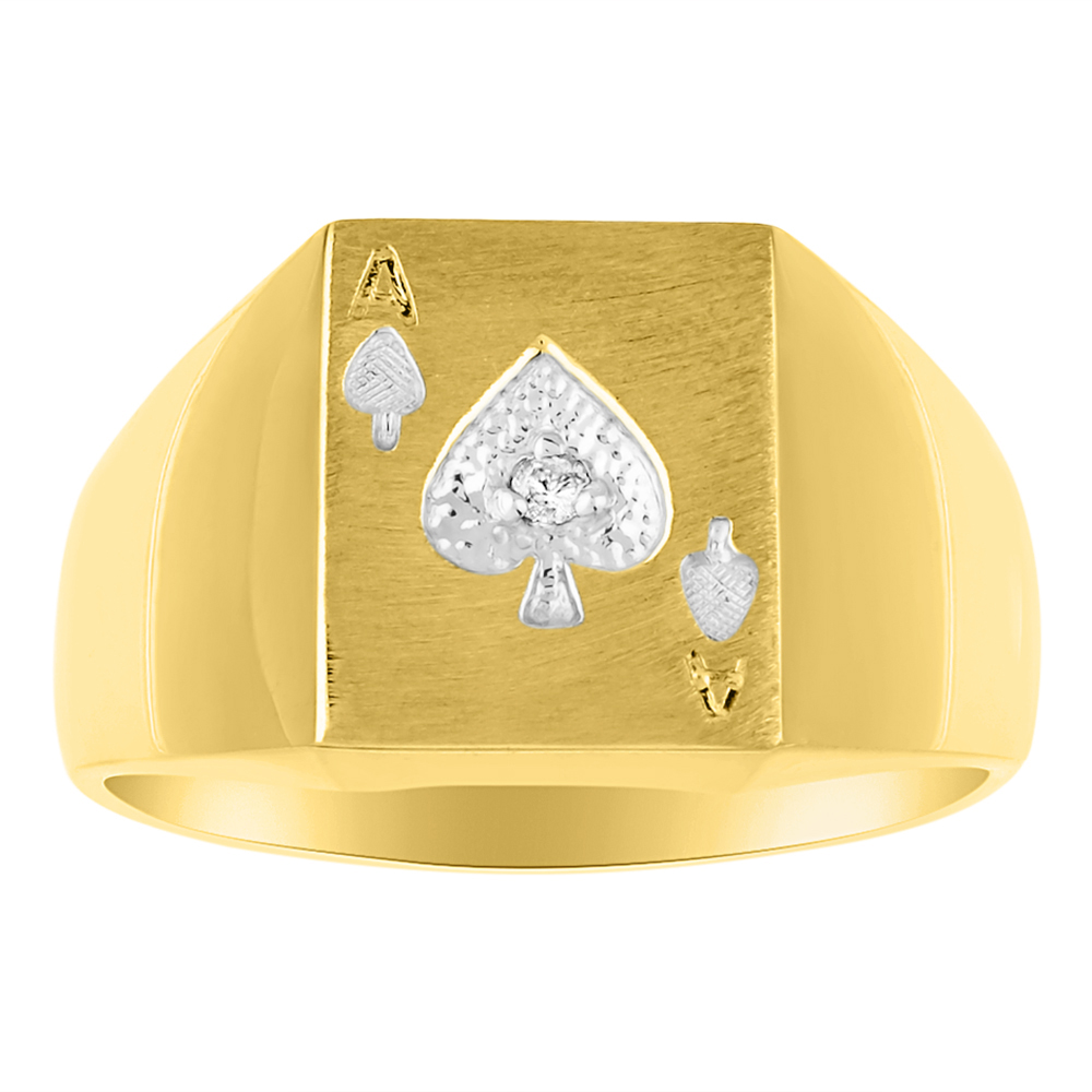 Diamond Sterling Silver Gold-Plated Carved Ring - Walmart.com