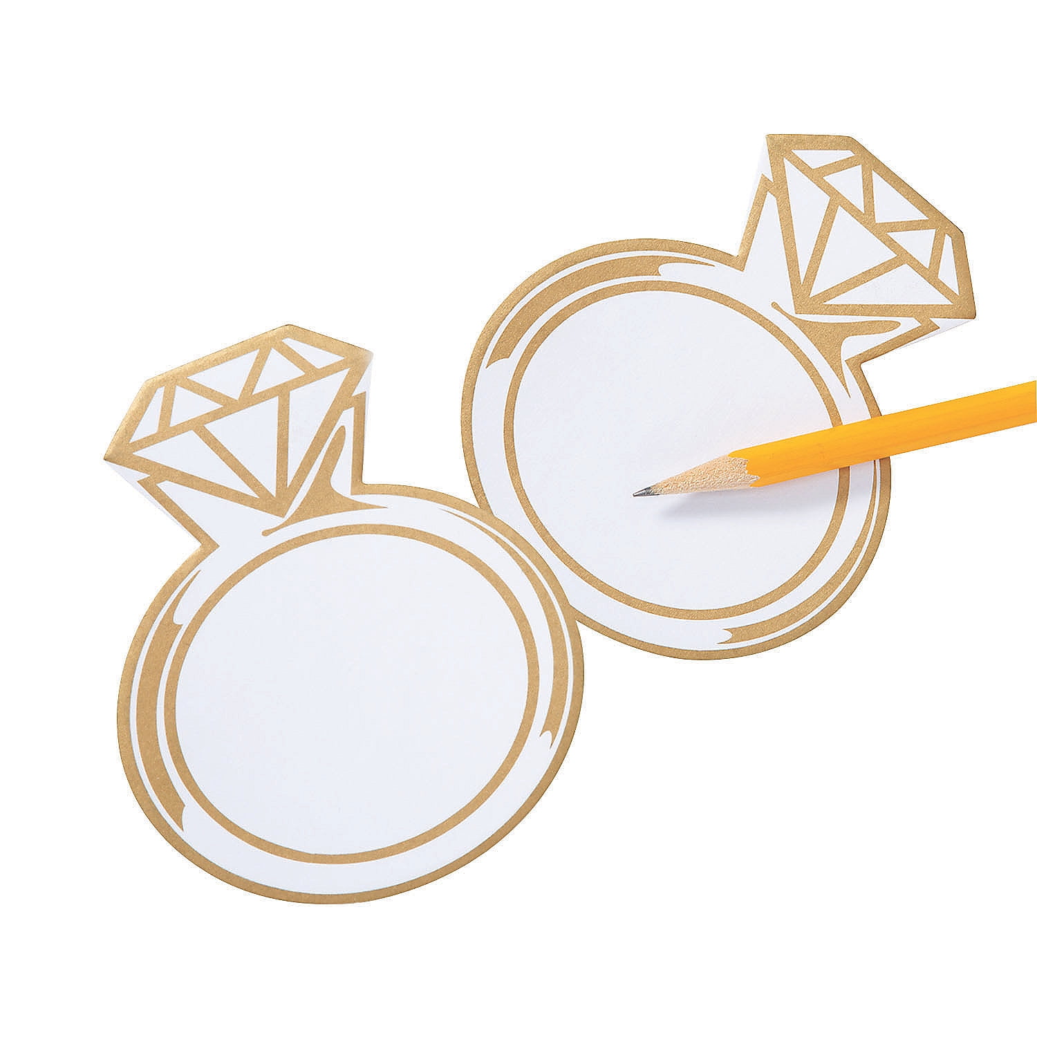 Diamond Ring Sticky Notes 12Pc - Stationery - 12 Pieces - Walmart.com