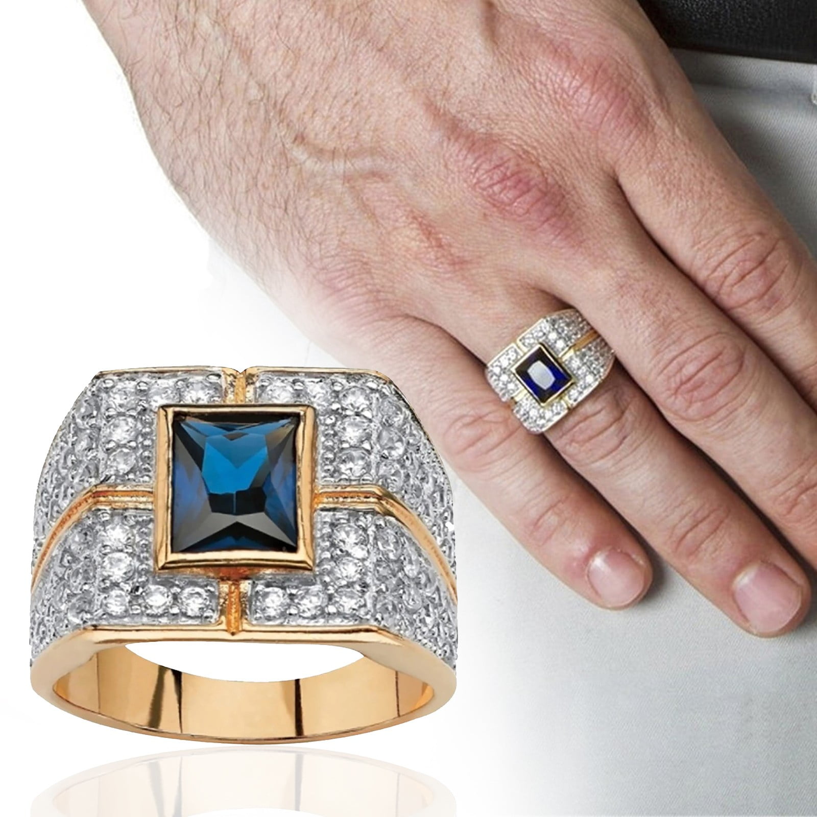 Diamond Rings For Men,Christmas Sale! MASLVO Exquisite Jewelry Ring ...