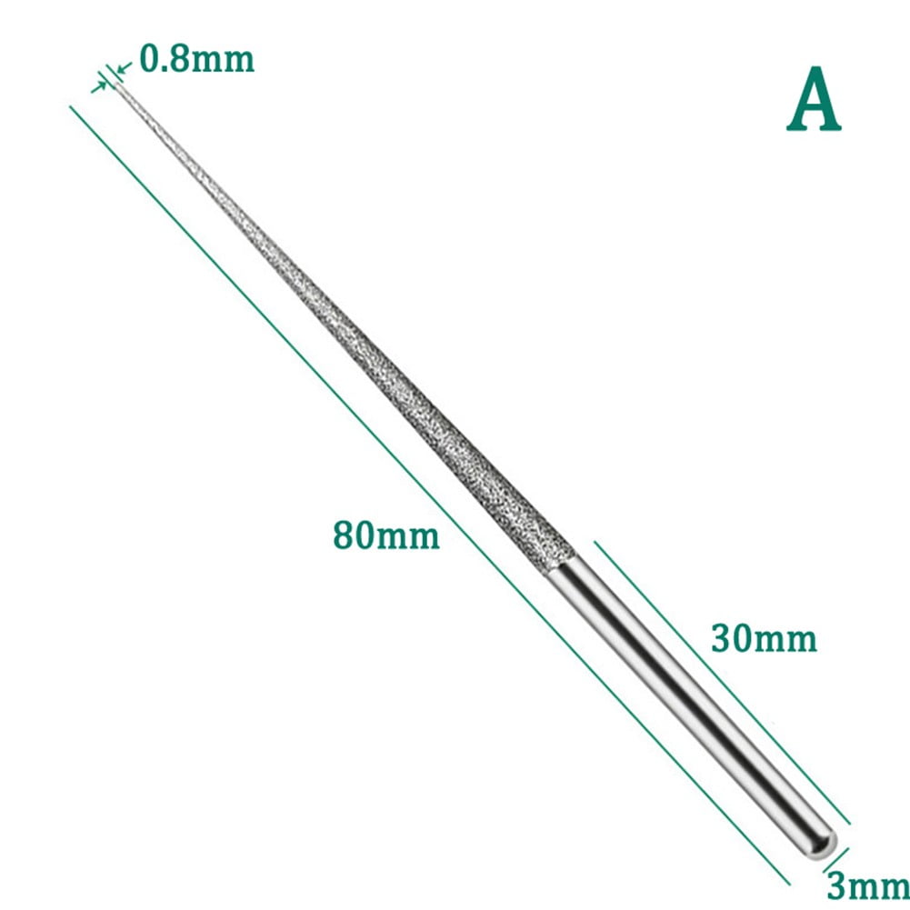 Diamond Rotary Tool Bits 3mm Shank Carving Grinding Rods for Glass ...