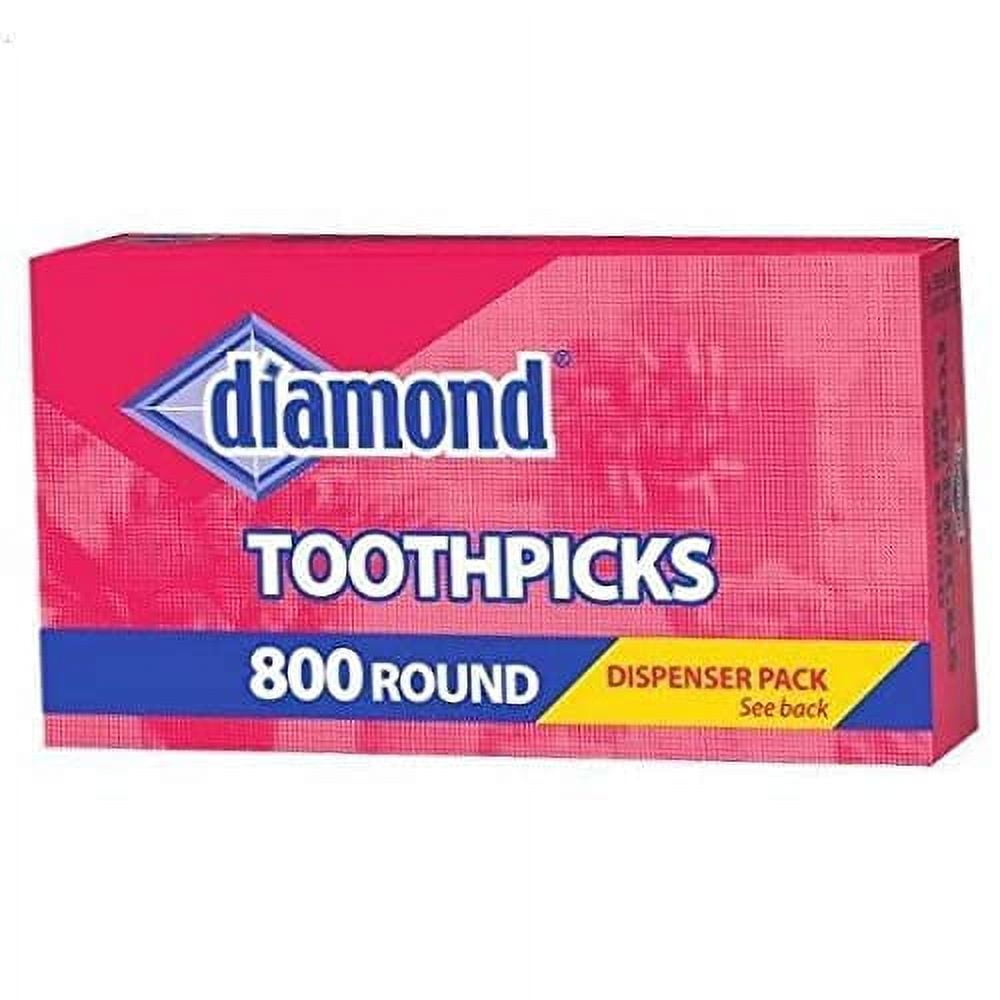 Diamond Round Toothpicks 800 Count .pack - Walmart.com