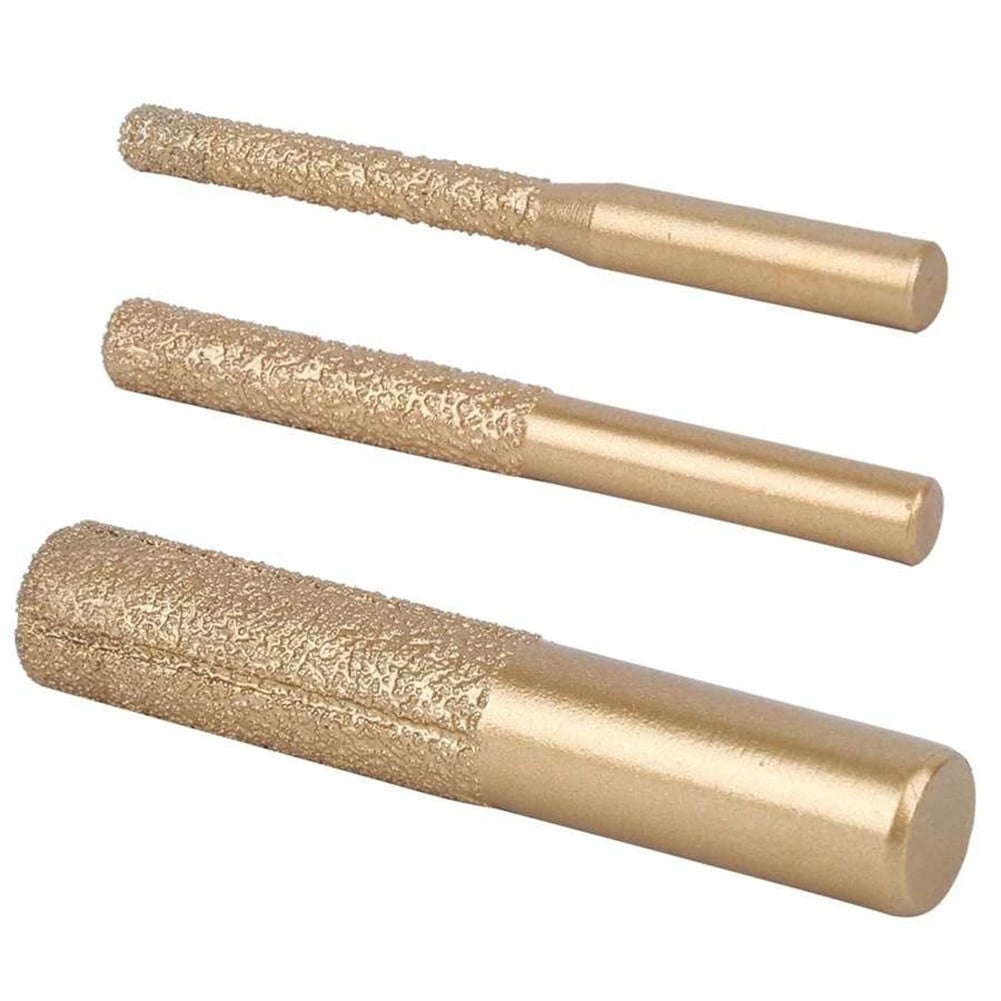 Diamond Router Bits Golden Brazed Straight Shank Milling Cutter For ...