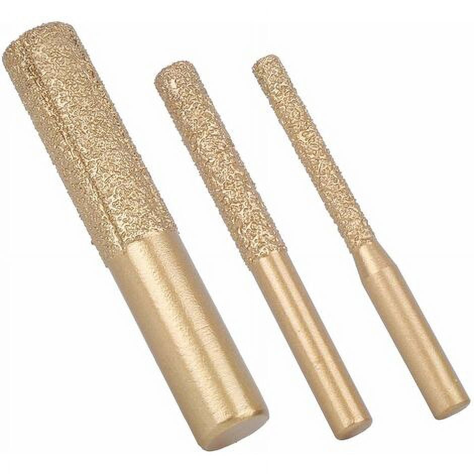 Diamond Router Bits Straight Shank Brazed Gold Electroplated Diamond ...