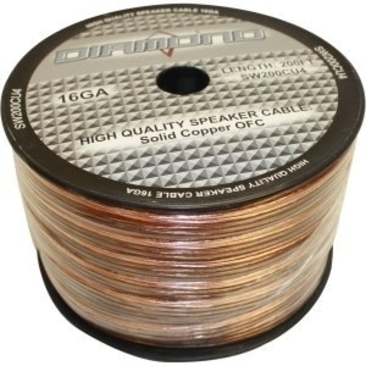 Diamond SW200CU4 Diamond Bulk Speaker Wire 16 ga. 65 Strand Solid ...