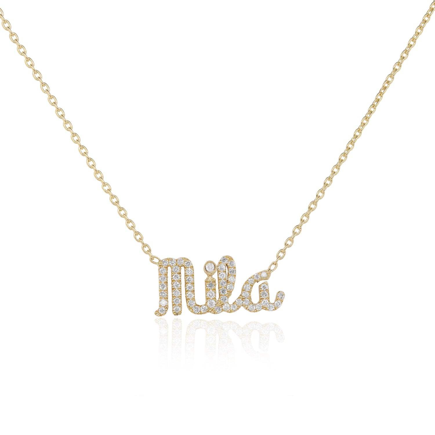 Diamond Script Name Necklace - Walmart.com
