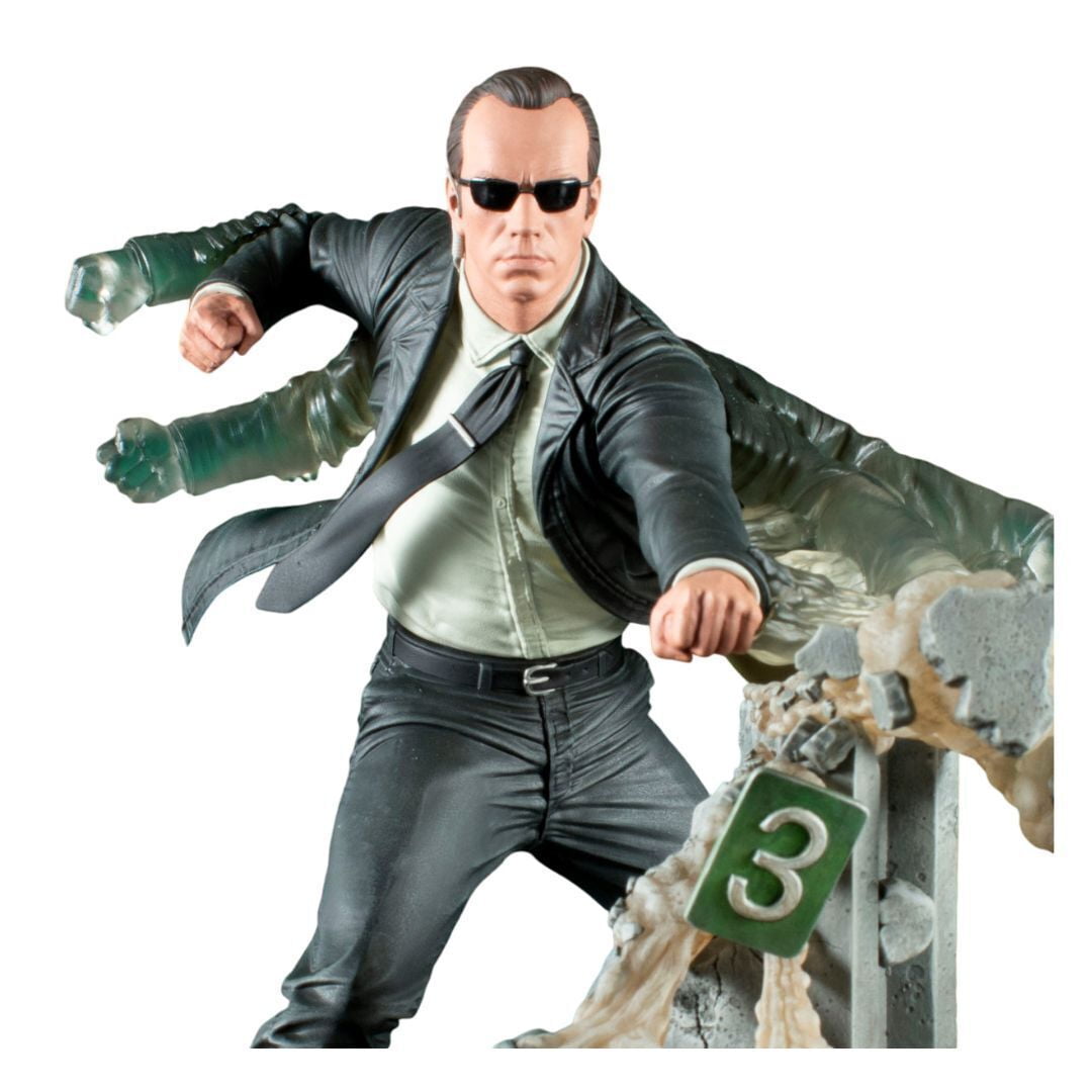 Diamond Select Toys The Matrix Gallery Diorama Agent Smith 10-Inch PVC ...
