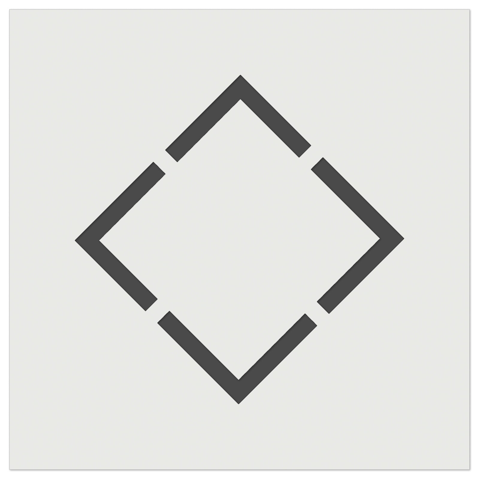 Diamond Shape Border Outline DIY Cookie Wall Craft Stencil - 5.5 Inch ...