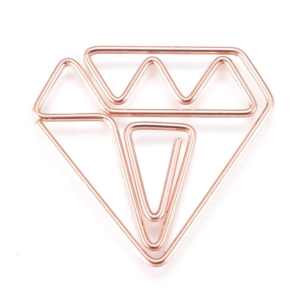 Diamond Shape Iron Paperclips Cute Paper Clips Funny Bookmark Marking ...