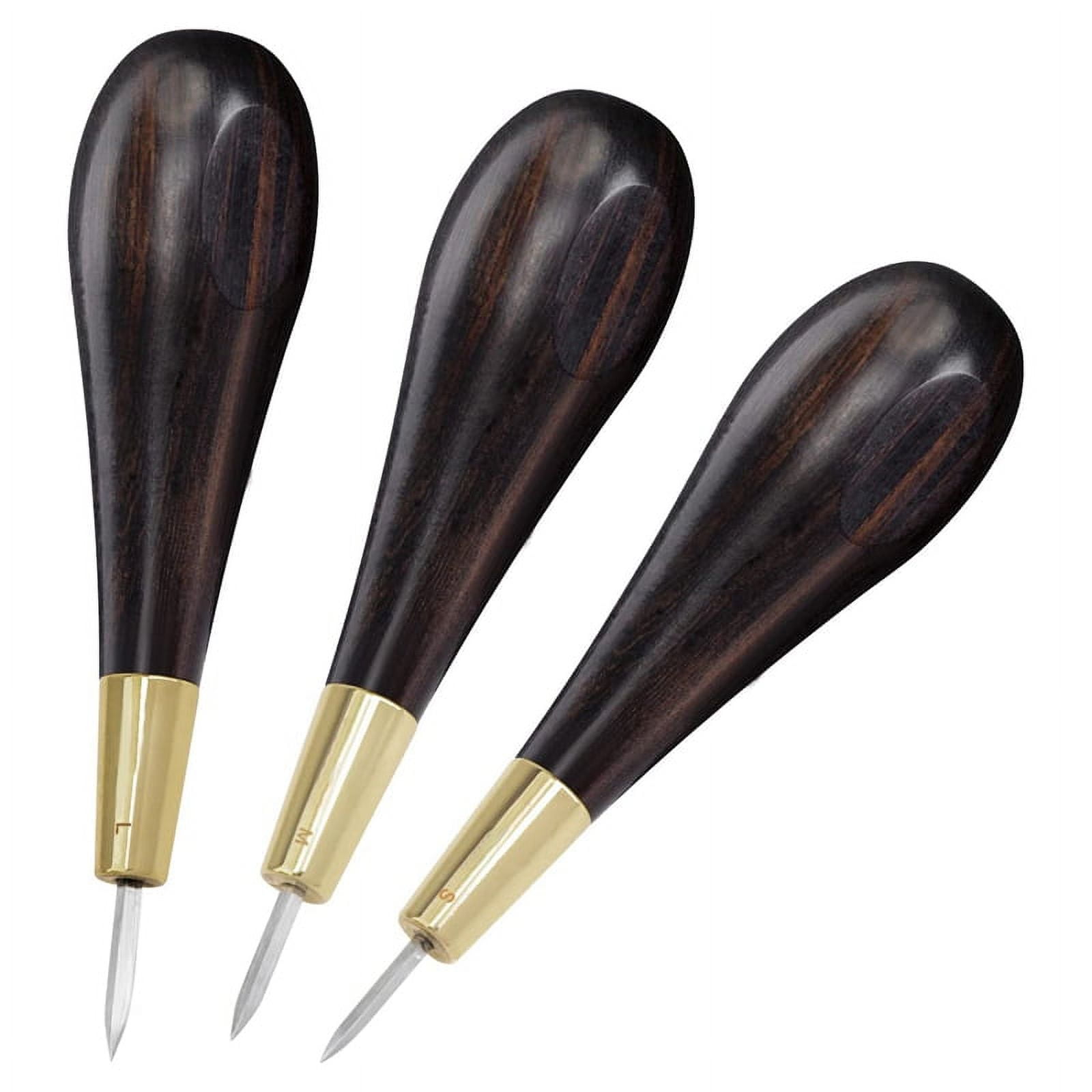 Diamond Shape Stitching Awl Handle Leather Craft Sewing Awl Kits ...