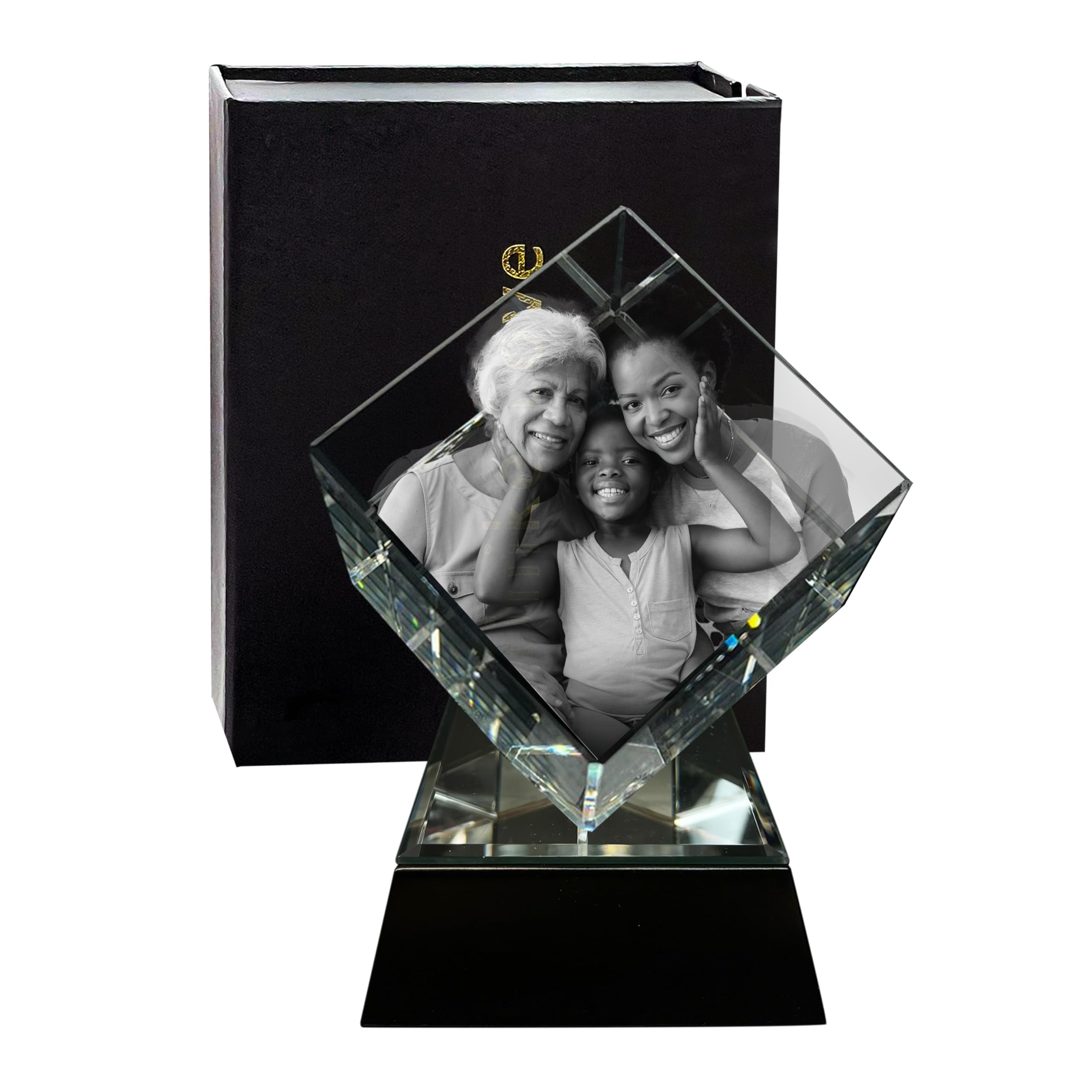 Diamond Shaped 3DLaser-Etched | Luxury 9K 3D Crystal (Large) - Walmart.com