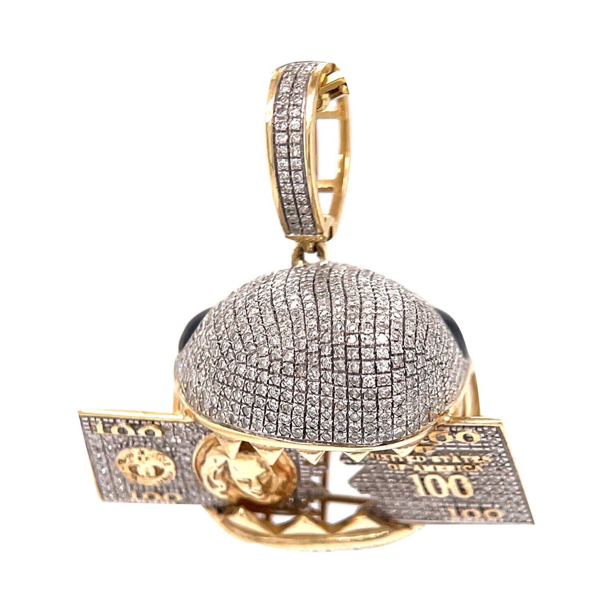 Diamond Shark With 100 Dollar Bill Pendant - Walmart.com