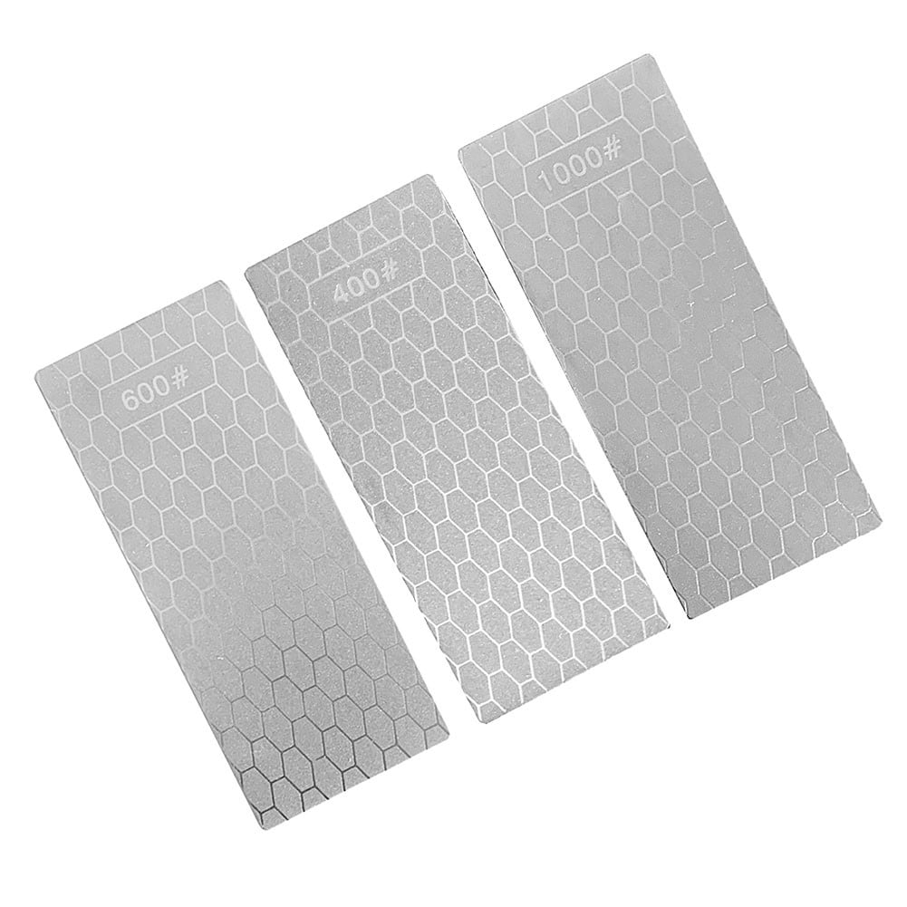 Diamond Sharpener Plate 400/600/1000 Grit Honing Bench Stone Kit Set 3 ...