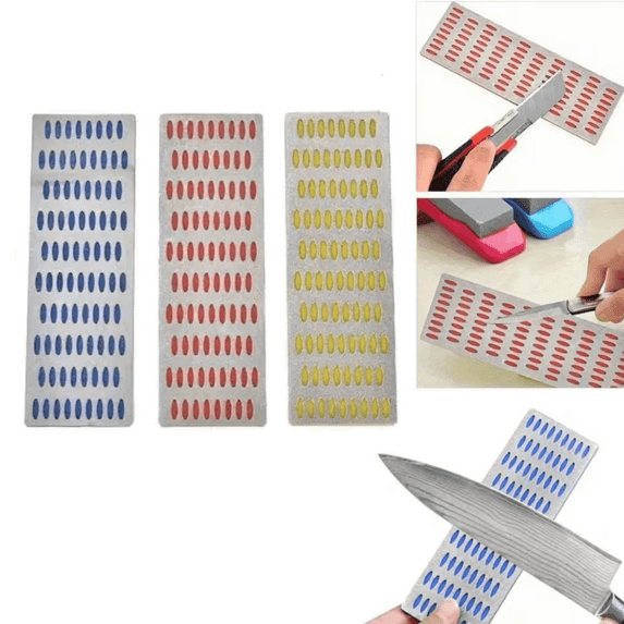 Diamond Sharpening Stones for Knives, 3 Pack Multi-Grit Sharpening Tool ...