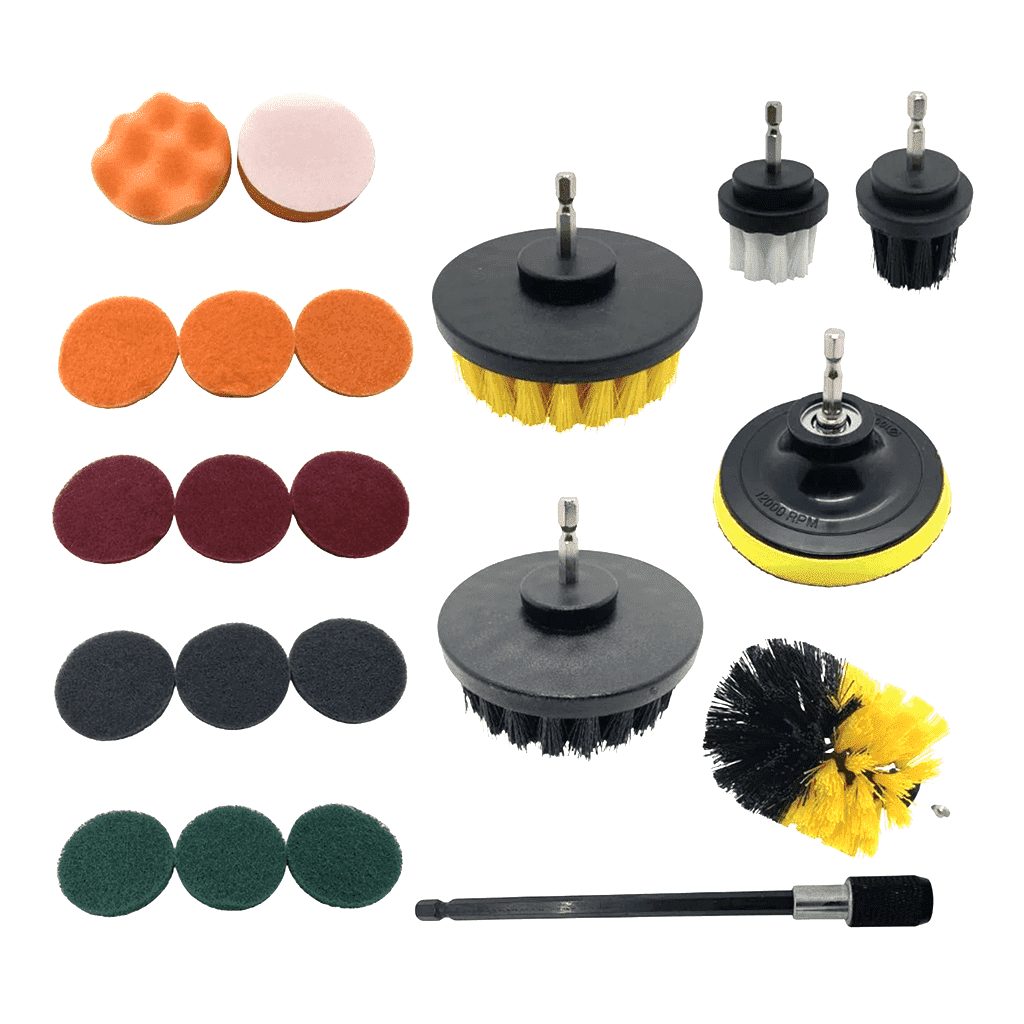 Diamond Shine 21-Piece Drill Cleaning Attachment Set – Includes Scrub ...