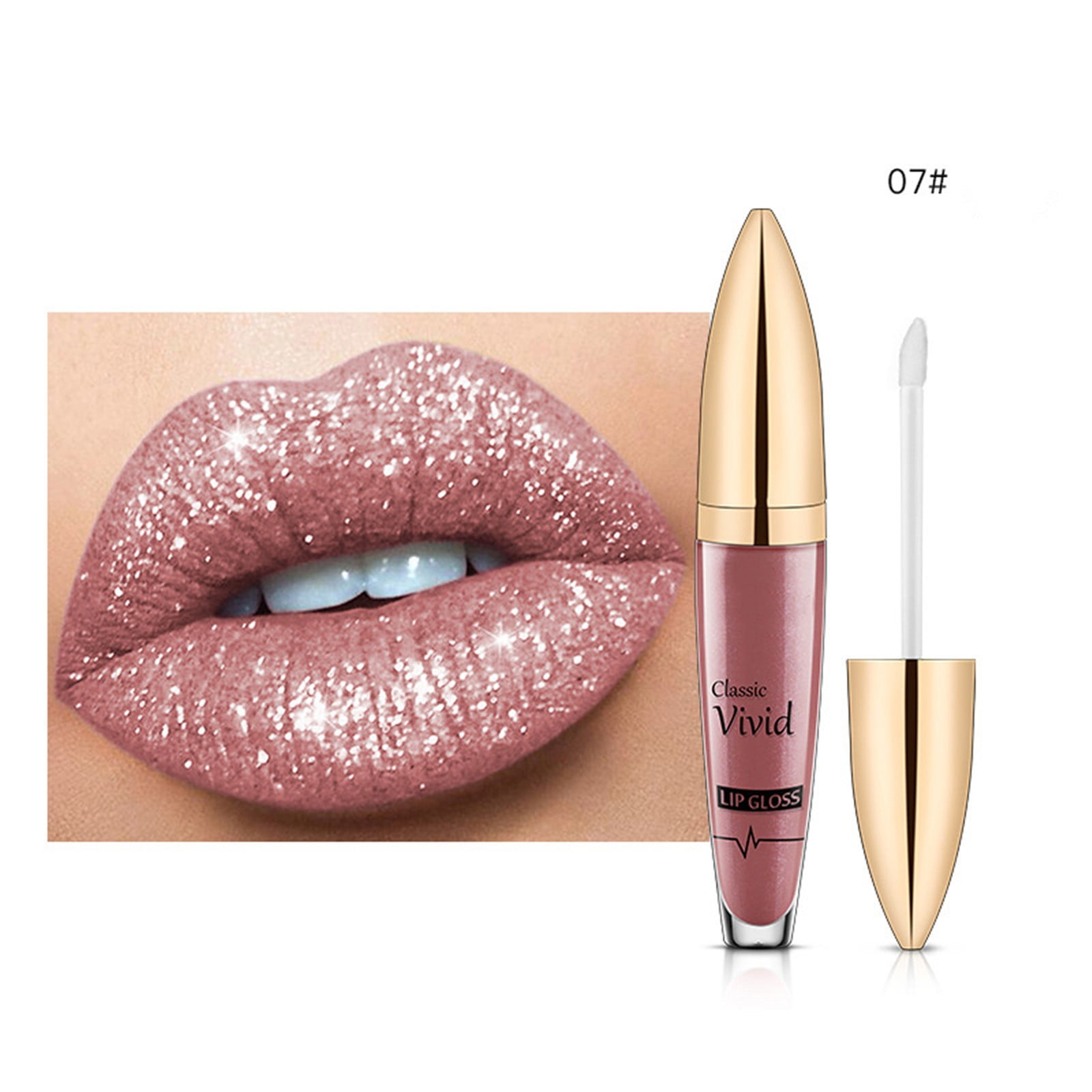 Diamond Shiny Matte Lipstick, 5ml Gothic Glitter Liquid Lip Gloss ...