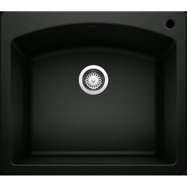 Diamond Single Bowl Dual Mount Kitchen Sink, Coal Black - Walmart.com