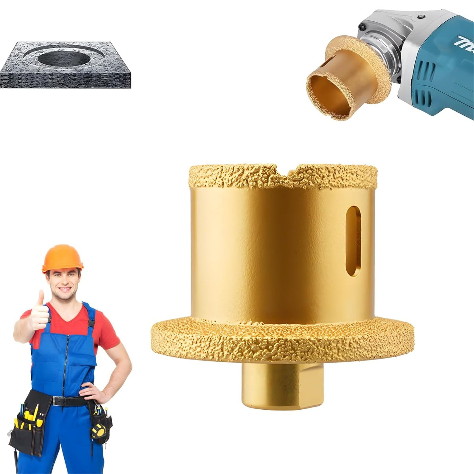 Diamond Sink Hole Saw (Tile Porcelain Cutter, Glass Drilling Bit), Type ...