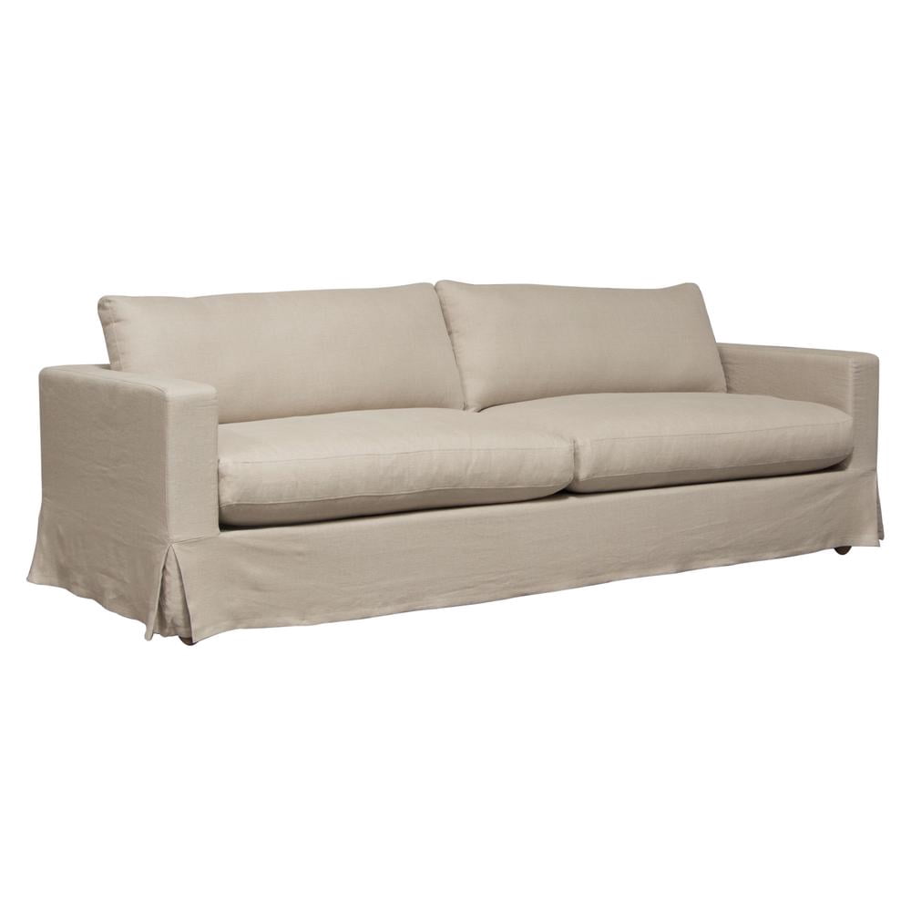 Savannah Slip-Cover Sofa in Sand Natural Linen by Diamond Sofa ...