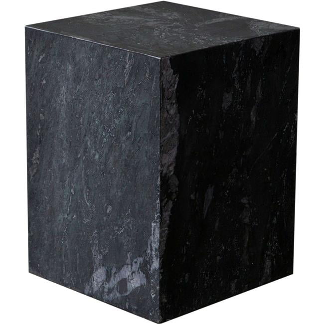 Diamond Sofa ARKETBL Ark Square Pedestal End Table, Genuine Black ...