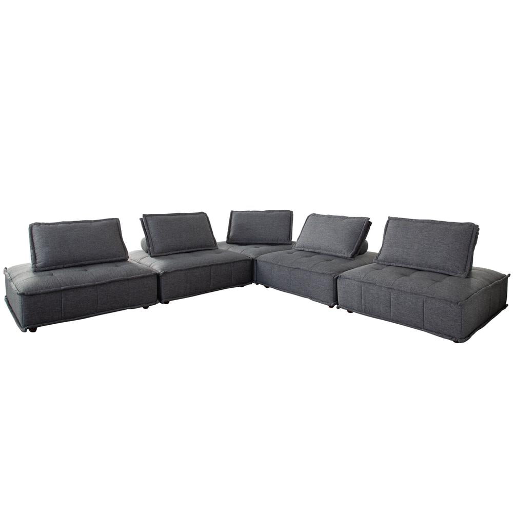Cara 5-Piece Square Modular Lounger by Diamond Sofa - Walmart.com