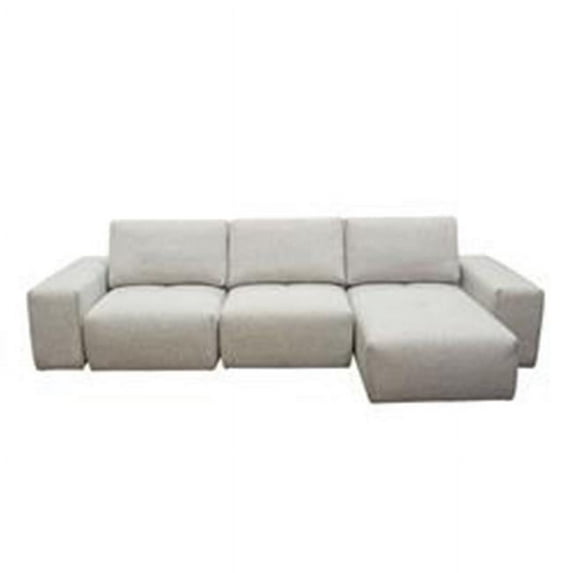 Diamond Sofa Jazz Modular 3-Seater Chaise Sectional with Adjustable ...