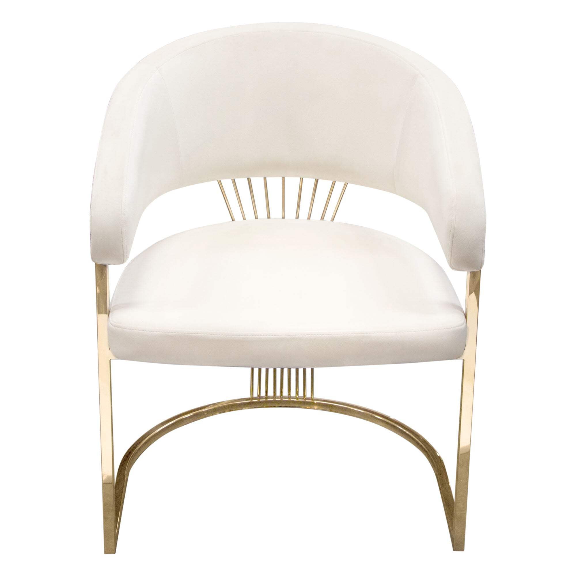 Diamond Sofa SOLSTICEDCCM1PK Solstice Dining Chair with Polished Gold ...
