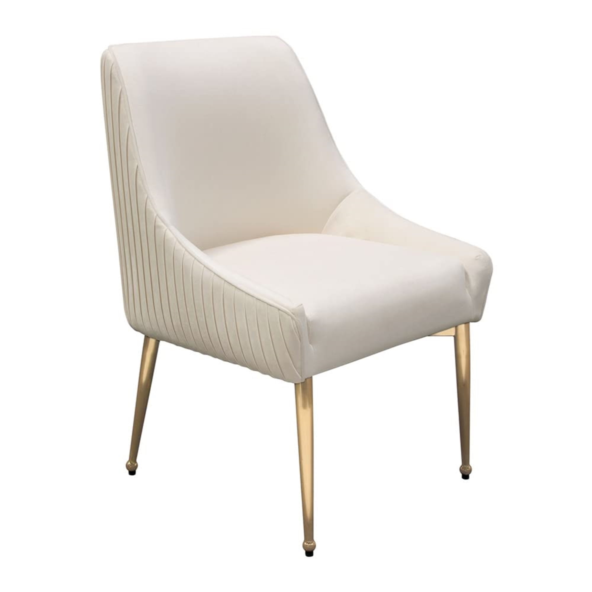 Set of (2) Quinn Dining Chairs w/ Vertical Outside Pleat Detail and ...