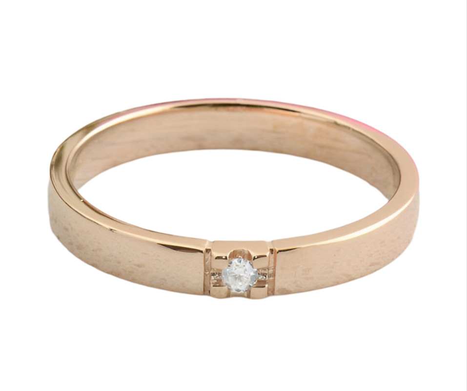 Diamond Solitaire Ring 14K Solid Gold Promise Ring. - Walmart.com