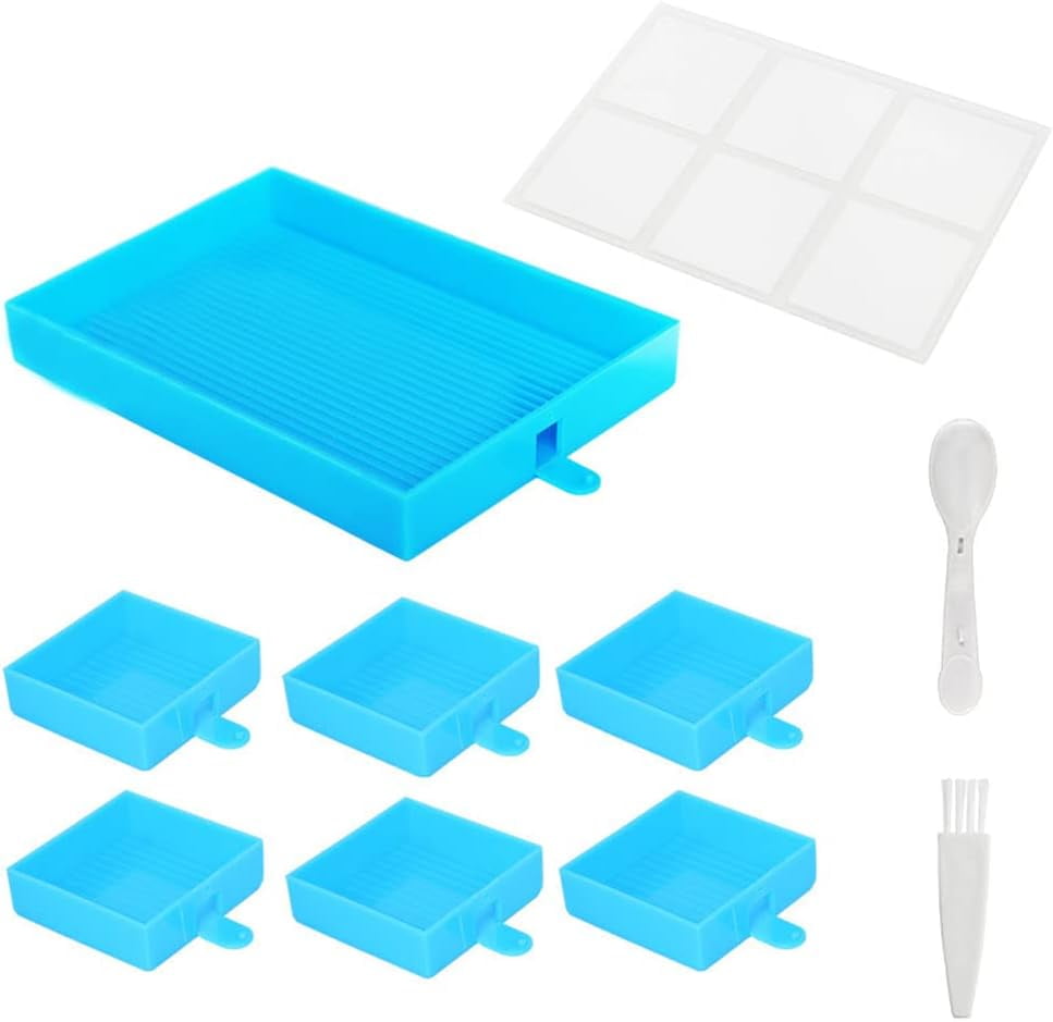 Diamond Sorting Trays with Lids Removable 6 Grid Bead Rhinestone ...