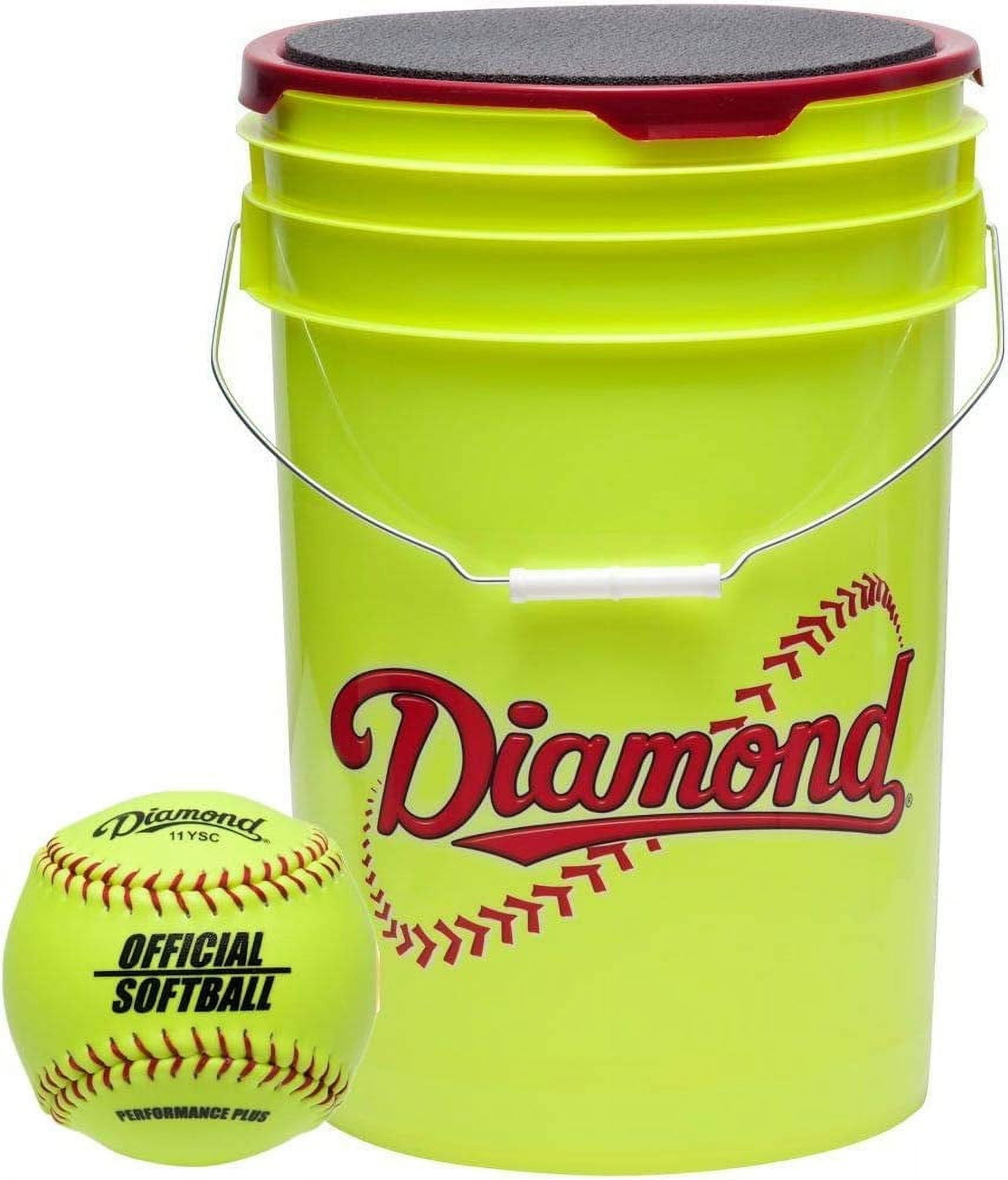Diamond Sports 6-Gallon Yellow Bucket with 18 11YSC 11-inch Yellow ...
