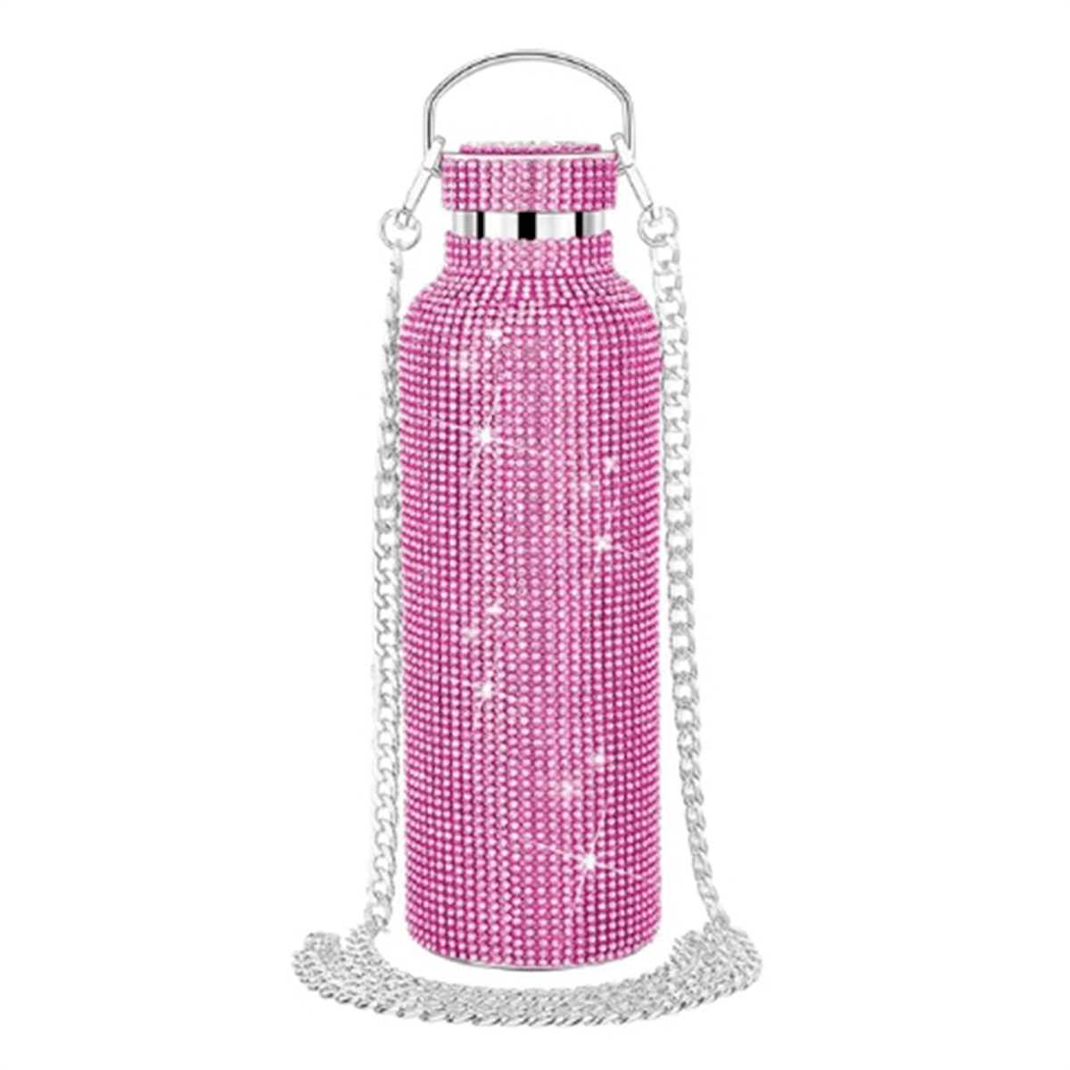 Diamond Stainless Steel Water Bottle Portable Glitter Rhinestone ...