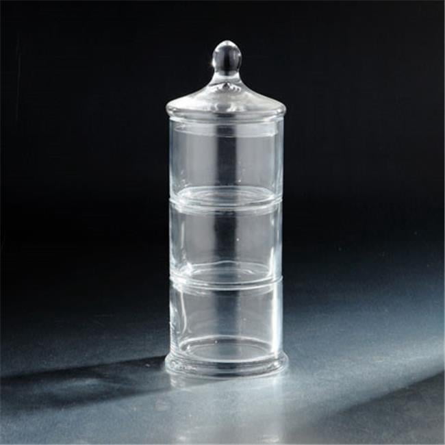 Diamond Star 62038M 14.5 x 5.5 in. 3 Storage Bowl Tower with Lid, Clear ...