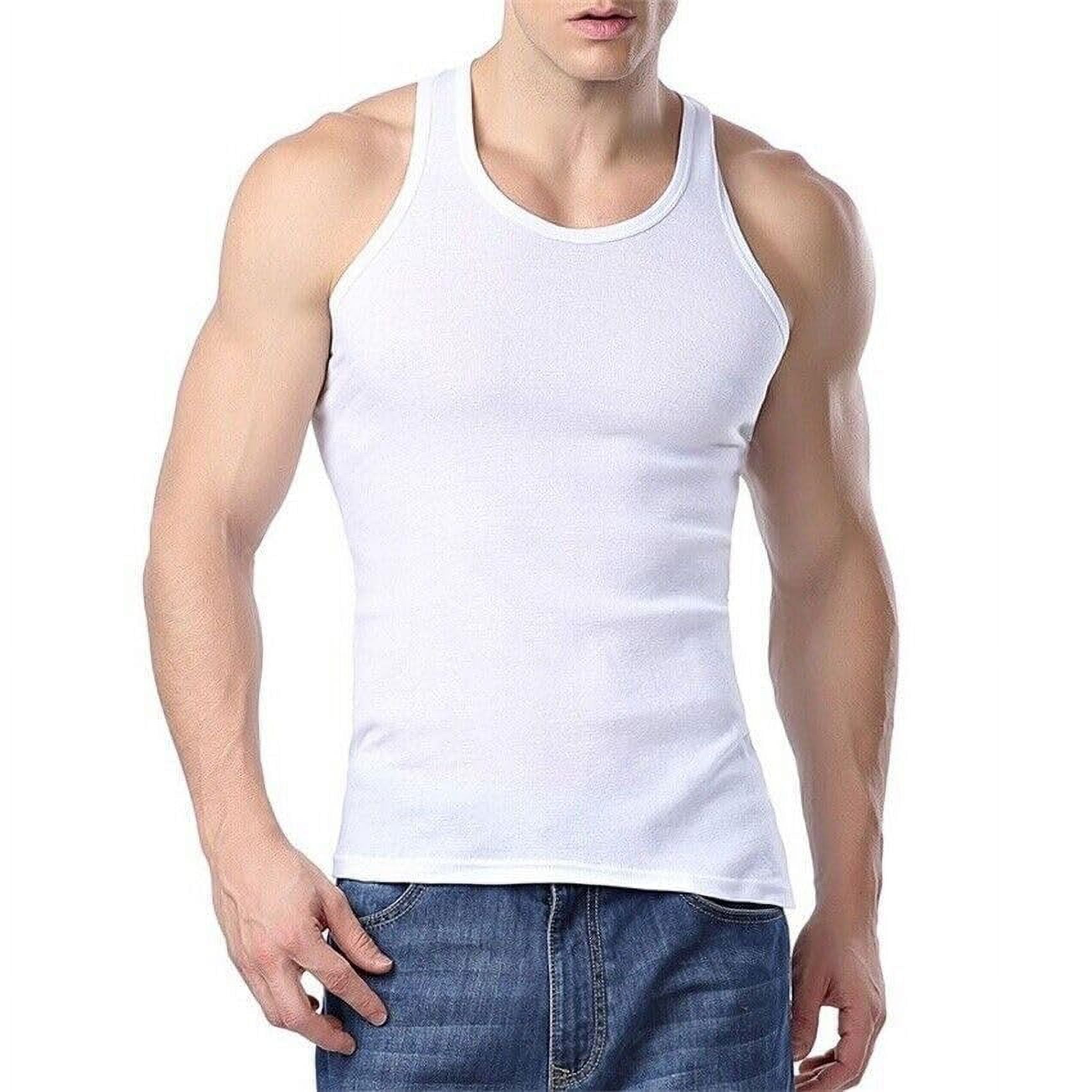 Diamond Star Men's Undershirts Pack of 6 Soft Cotton Blend Tagless ...