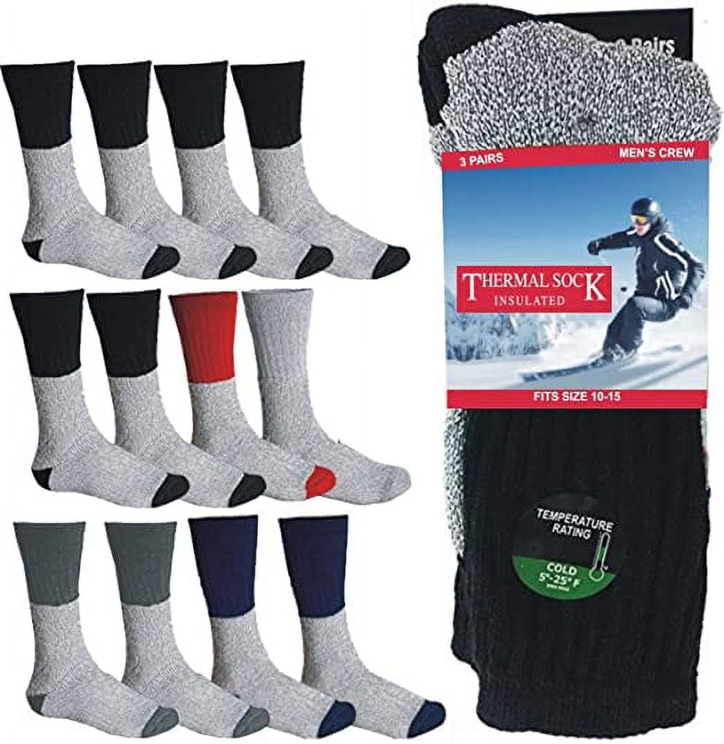 Diamond Star Thermal Socks Heavy Duty Crew Insulated Socks Ultra Warm ...