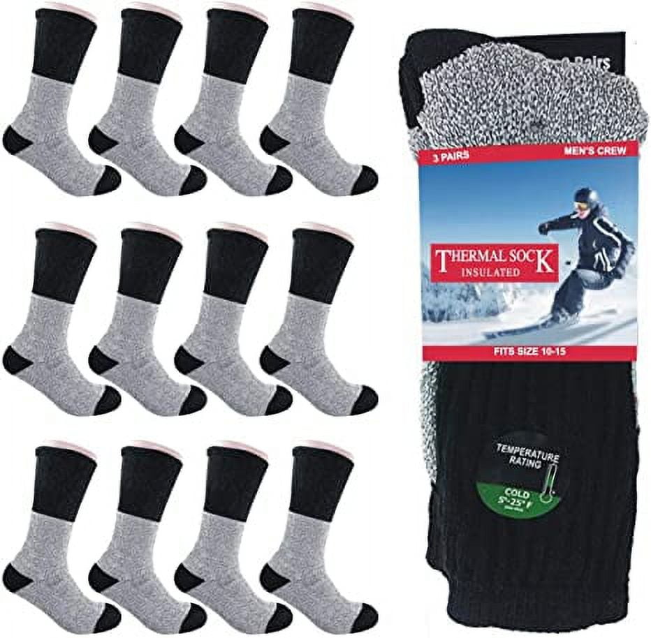 Diamond Star Thermal Socks Heavy Duty Crew Insulated Socks Ultra Warm ...
