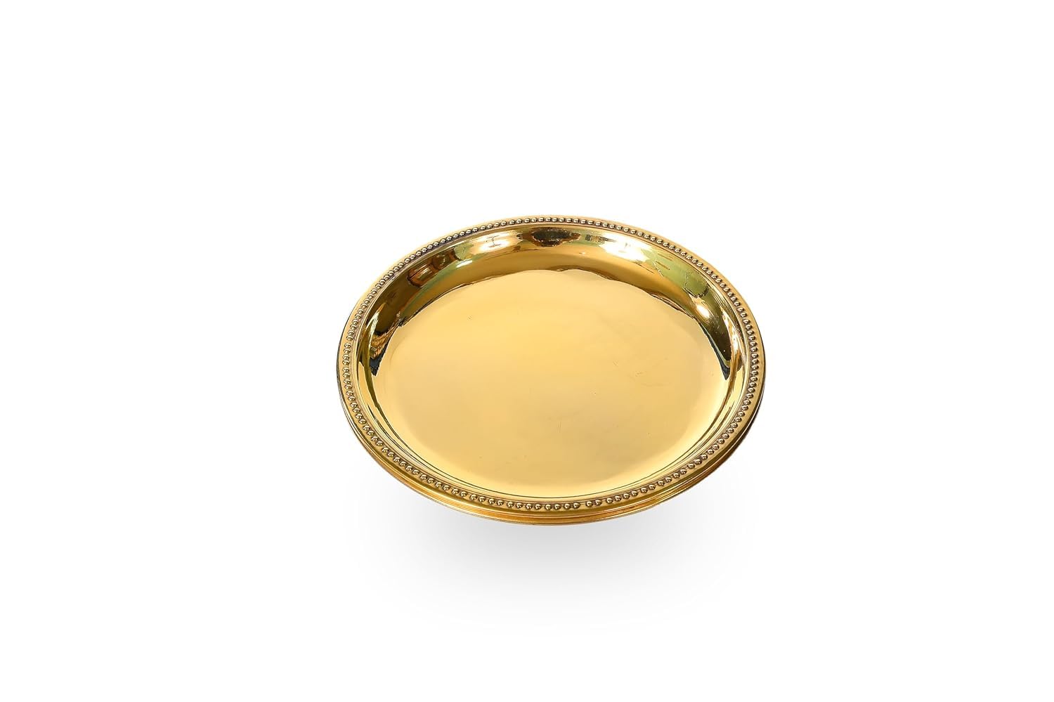 Diamond Steel Brass Half Plate for PujaDiwali Bhog Thali with Beautiful ...