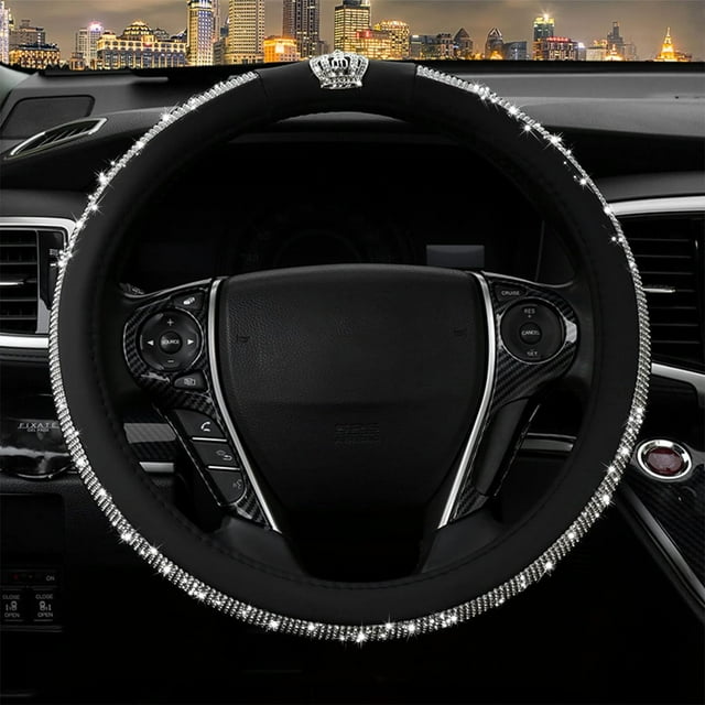 Diamond Steering Wheel Cover with Bling Bling Crystal Rhinestones ...