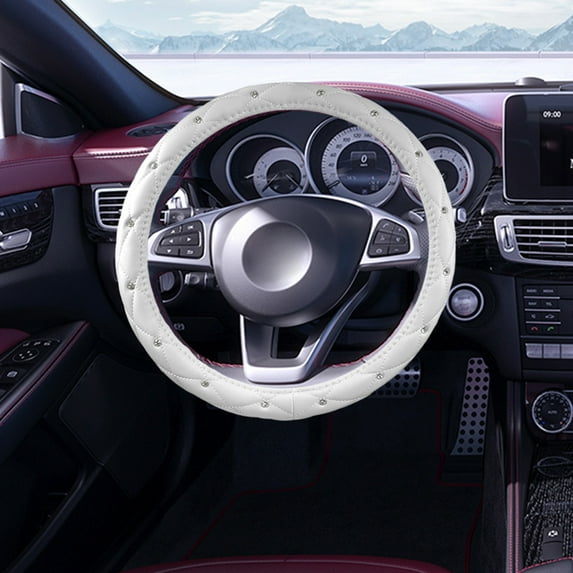 Diamond Steering Wheel Cover, Yannianjz Crystal Diamond Steering Wheel ...