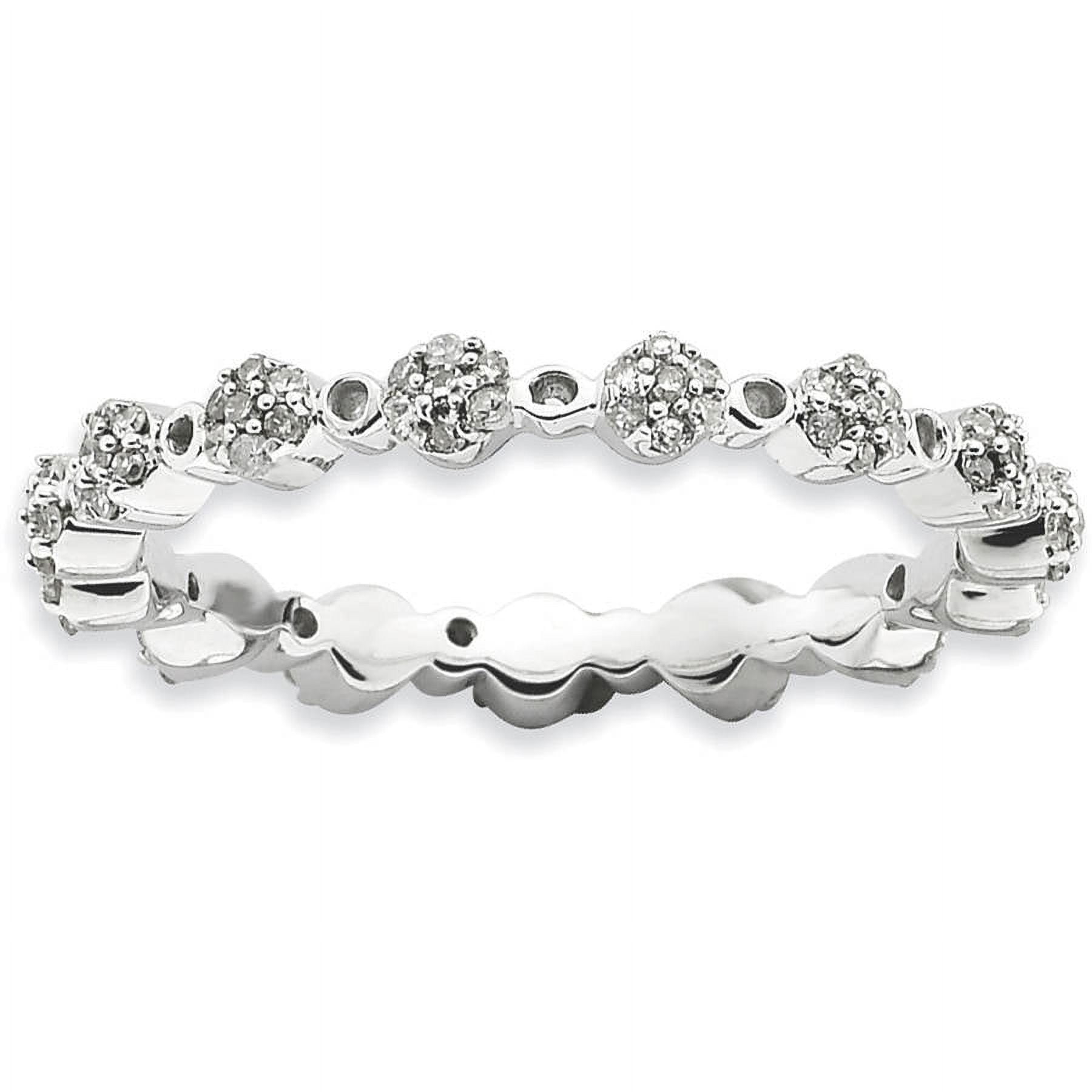 Diamond Sterling Silver Polished Ring - Walmart.com