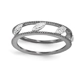 Diamond Sterling Silver Ruthenium-Plated Jacket Ring - Walmart.com