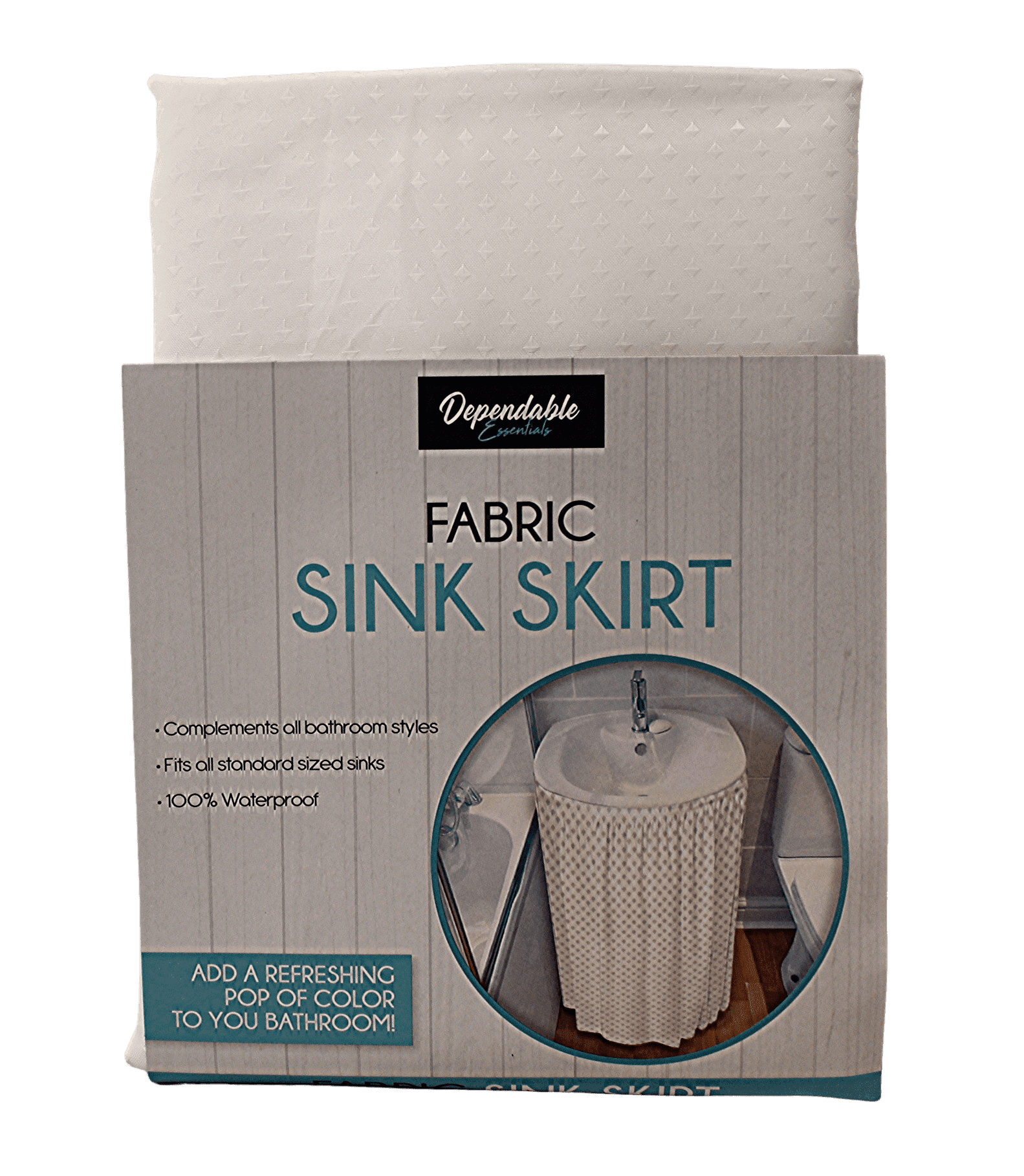 Diamond Stitch Fabric Bathroom Sink Skirt Utility Sink Waterproof Fits ...